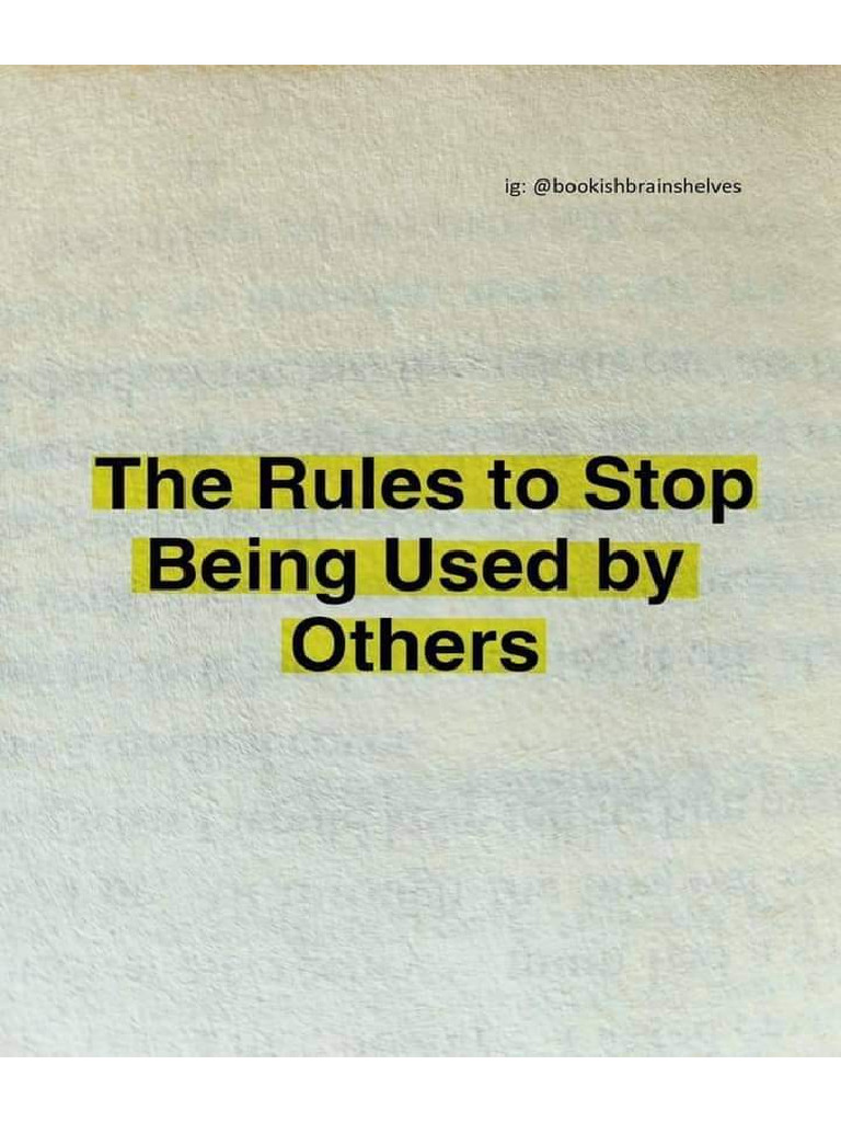 The Rules To Stop Begin Used by Other | PDF