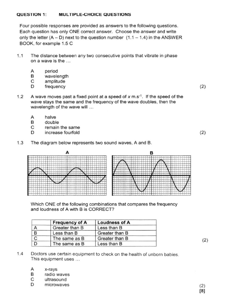 Physics Test (2020) P1 | PDF
