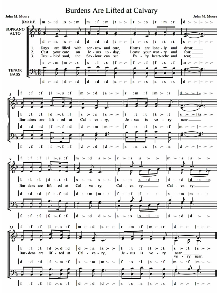 Burdens Are Lifted at Calvary | PDF