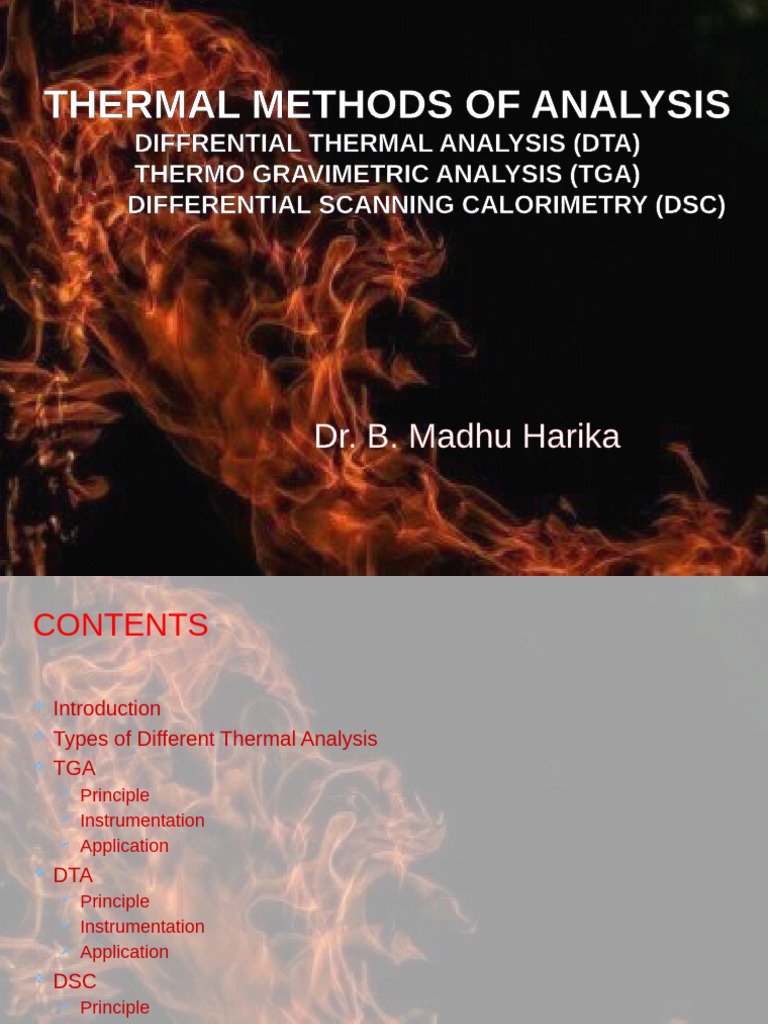 Thermal Methods of Analysis | PDF | Differential Scanning Calorimetry | Thermal Analysis