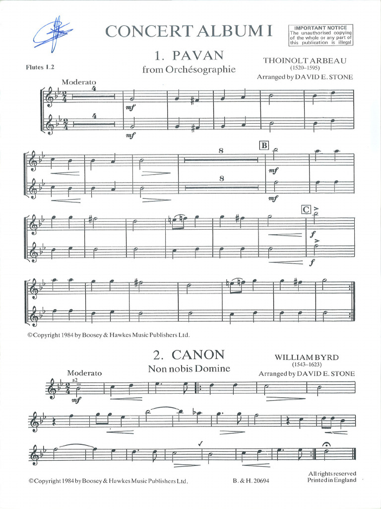 Concert Album I - Flautas 1 y 2 | PDF