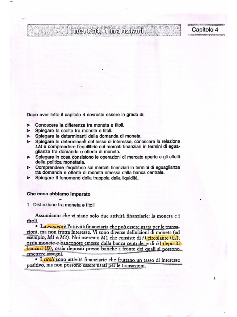 Capitolo 4 Esercizi | PDF