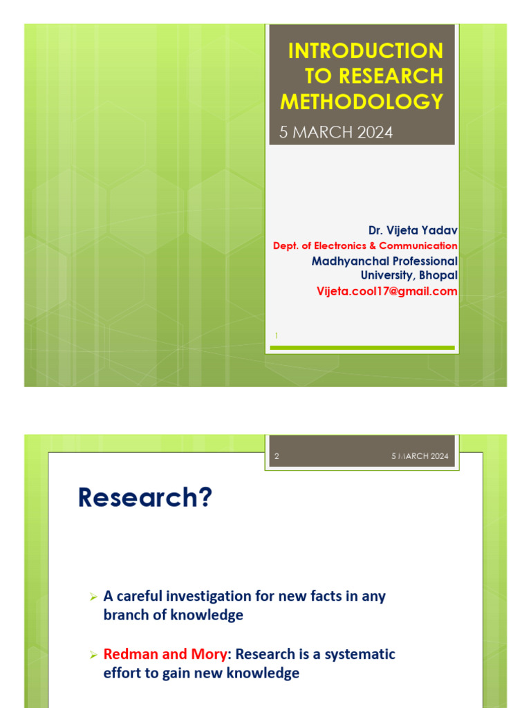 Research Methodology Overview Guide | PDF | Qualitative Research | Methodology
