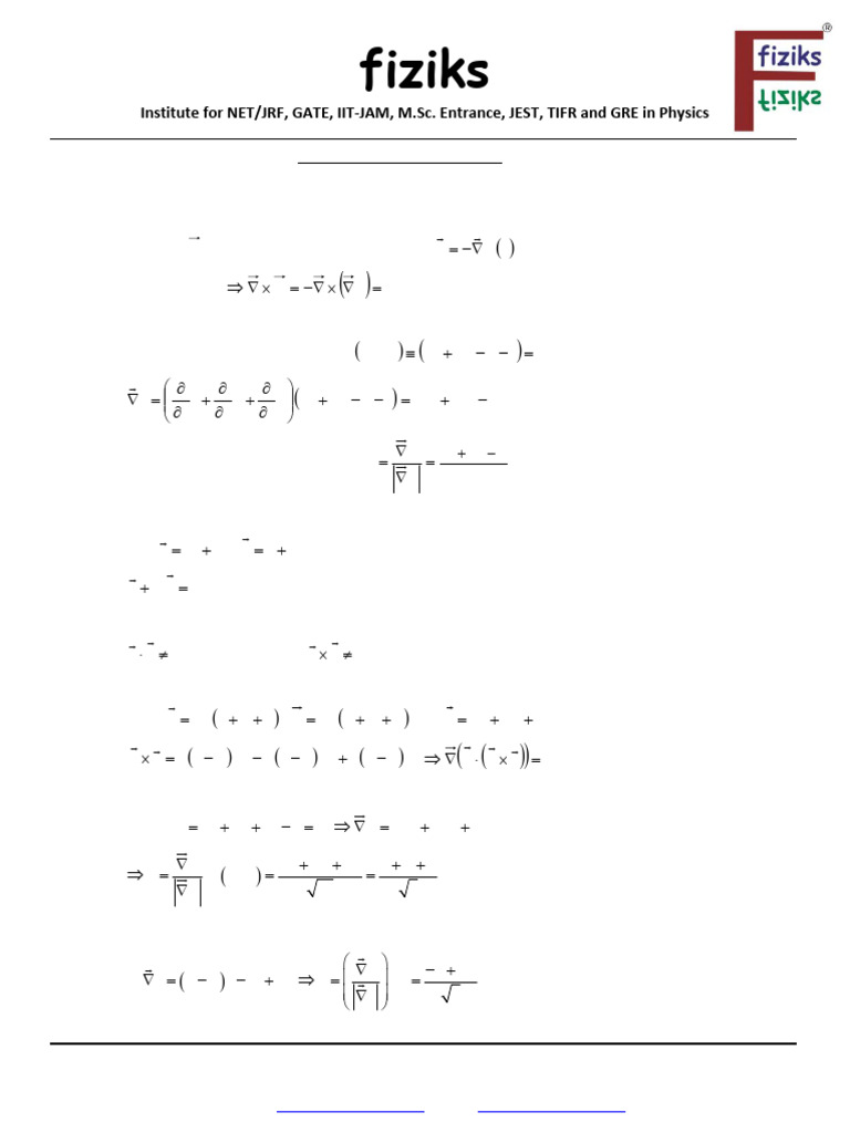 Vector Analysis (Solution) | PDF | Linear Algebra | Physics