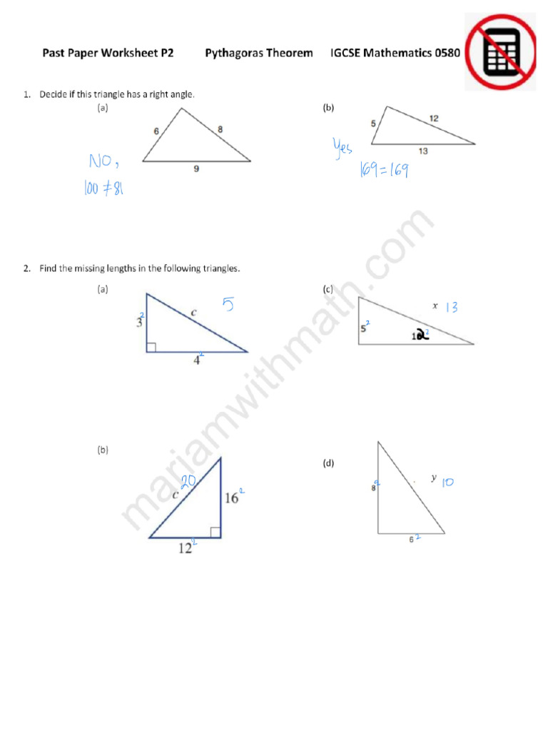 Pythagoras Theorem P2 2 | PDF