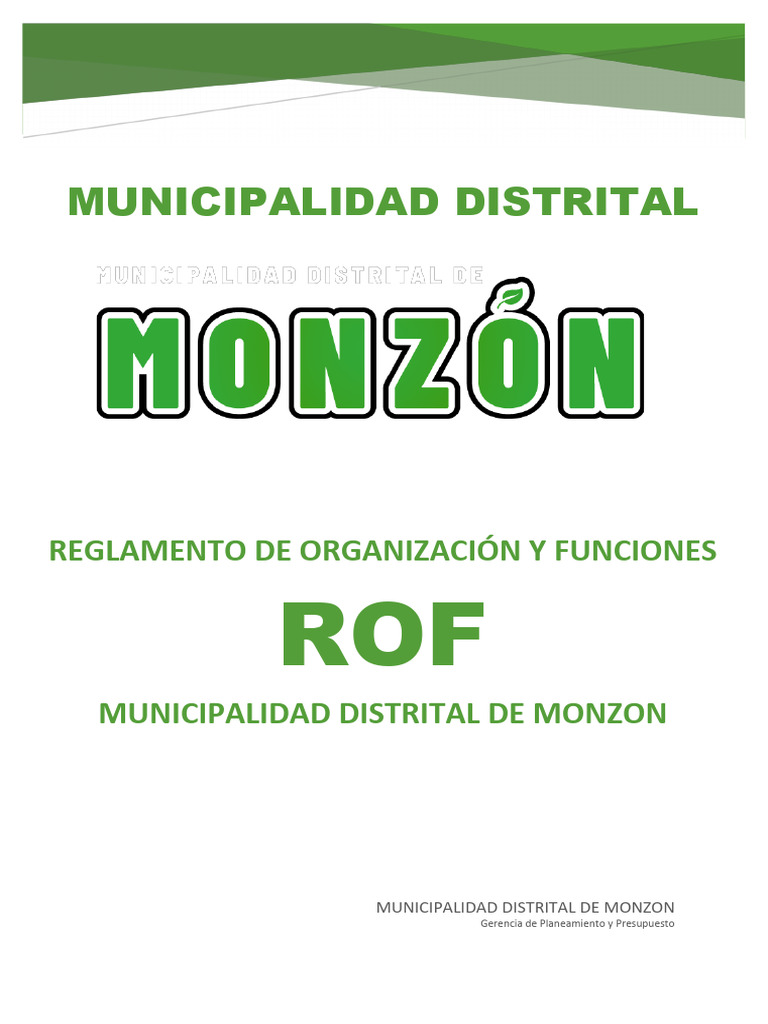 ROF 2023 APROBADO (1) | PDF | Gobierno local | Alcalde