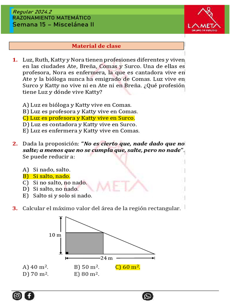 AGreg.RM sem 15.2.Miscelánea II | PDF | Matemáticas | Aritmética