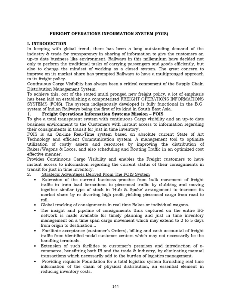 1615367222293-22. Freight Operations Information System (FOIS) | PDF ...