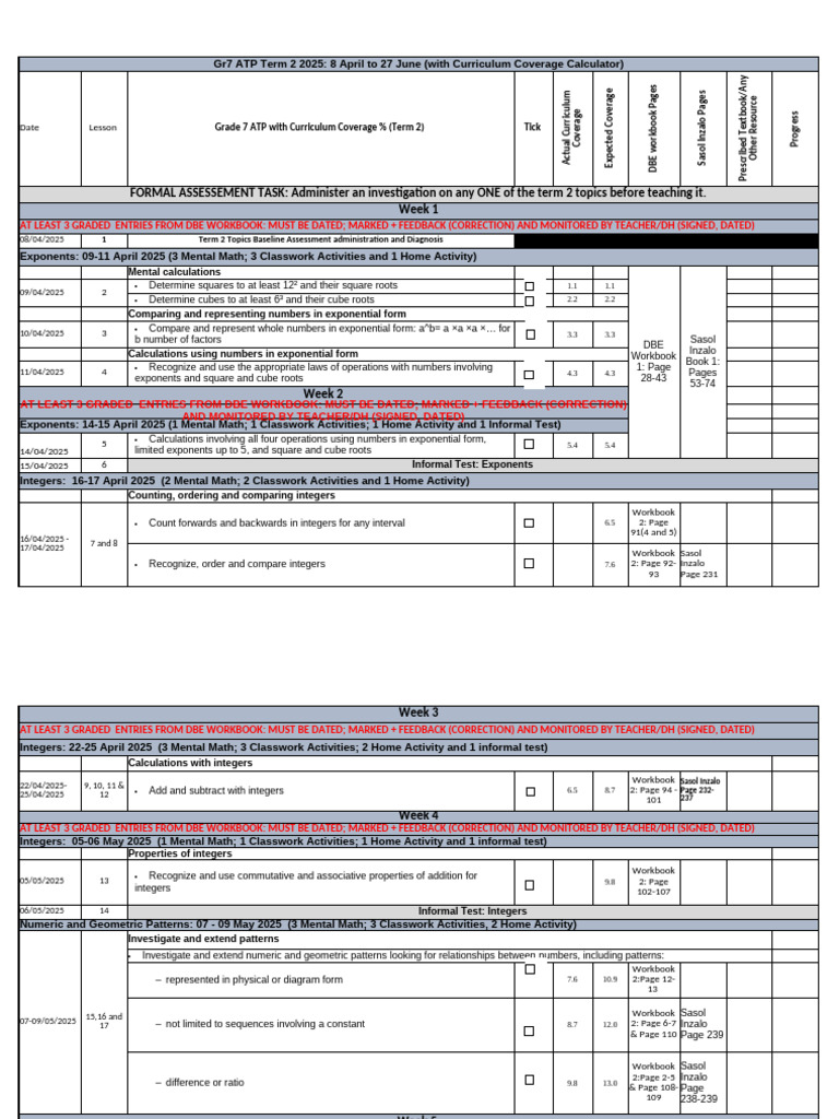 Grade 7 Maths ATP Term 2 2025 | PDF | Mathematics | Arithmetic