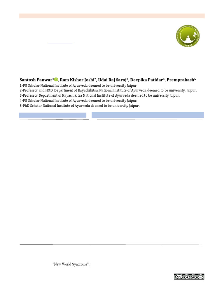 Review Article On Sthaulya WSR To Obesity | PDF | Obesity | Body Mass Index