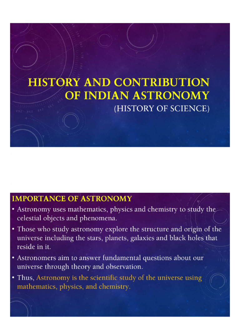 History of Indian Astronomy 210225 | PDF