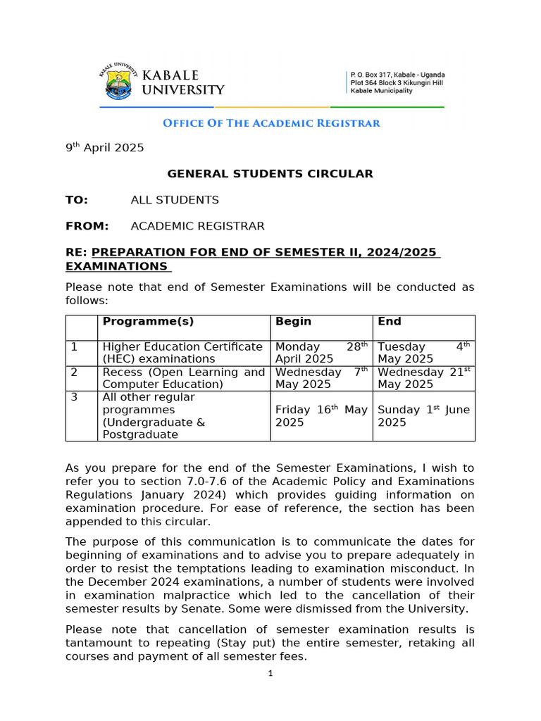 General Students' Circular | PDF | Justice | Crime & Violence