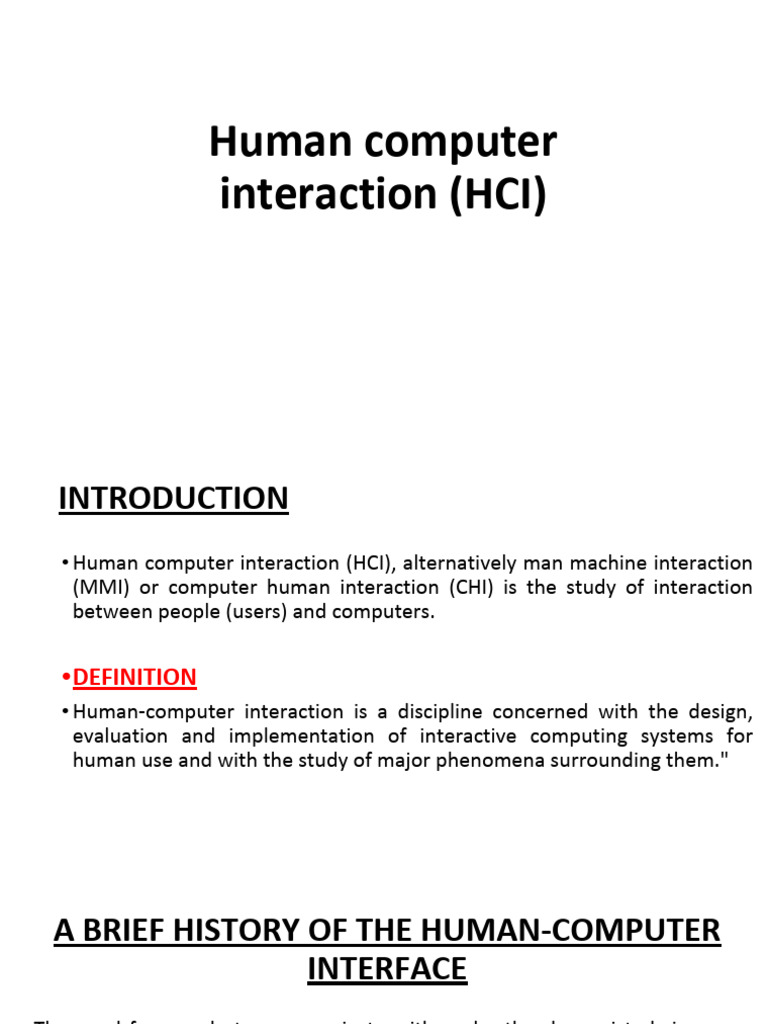 Human Computer Interaction | PDF | Graphical User Interfaces | Human–Computer Interaction