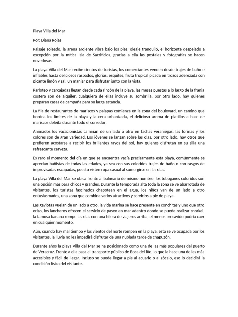 Playa Villa Del Mar | PDF | playa