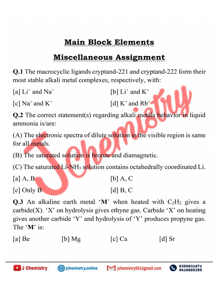 Main Block Elements Miscellaneous Assignment | PDF