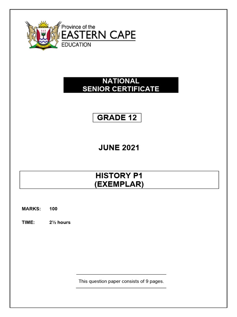 History p1 Gr12 QP June 2020 - English | PDF | Angola