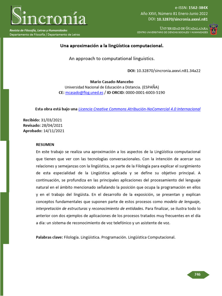 Casado-Mancebo_Mario_Una_aproximacion | PDF | Humanidades | Palabra