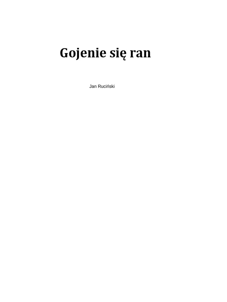 Gojenie Sie Ran Jan Rasztar (1) - Output | PDF