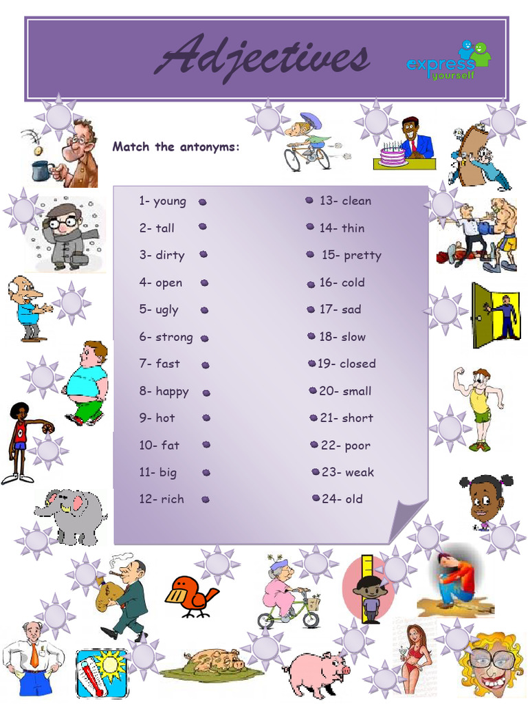 Adjectives Opposites | PDF