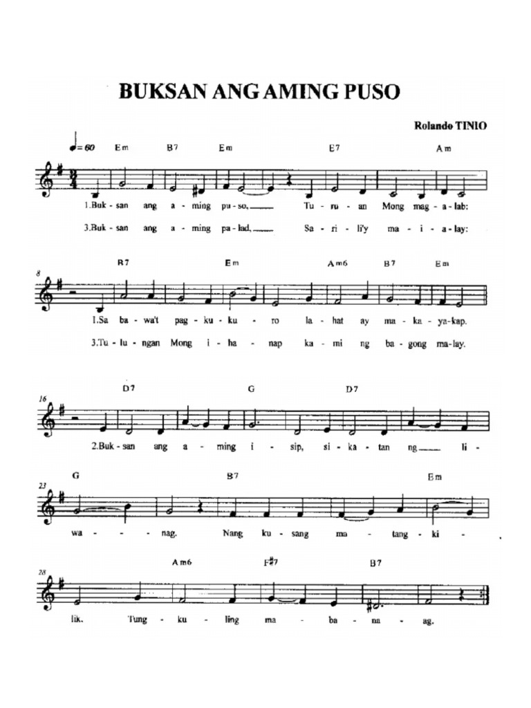 Buksan Ang Aming Puso | PDF