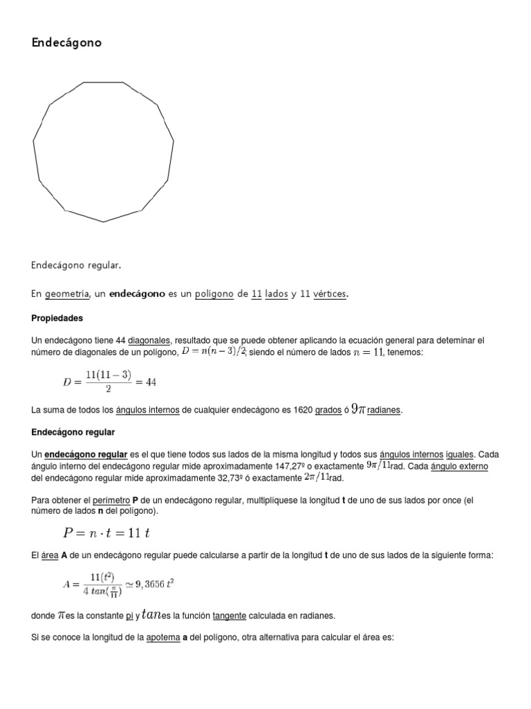 Endecágono | PDF | Euclides | Geometría Convexa
