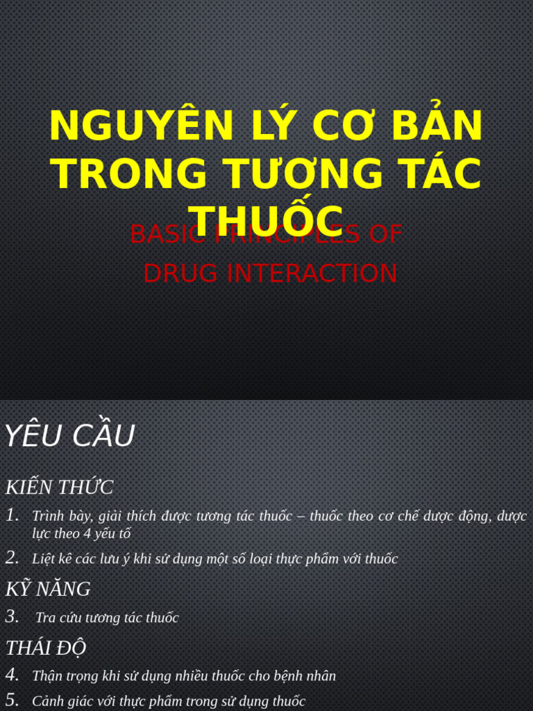 Tuong Tac Thuoc | PDF