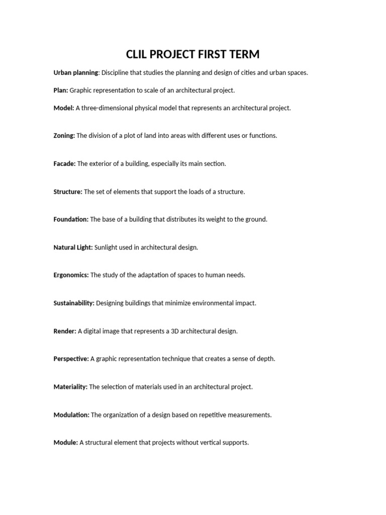 Clil Project First Term | PDF