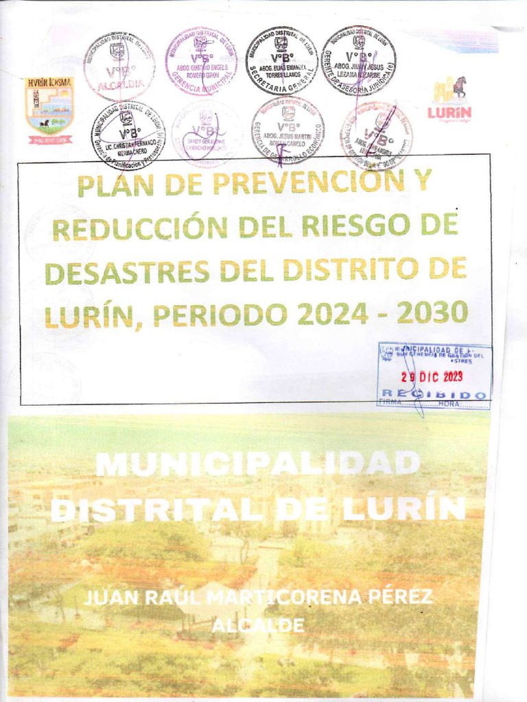 Plan de Prevencion y Reduccion de Riesgos | PDF
