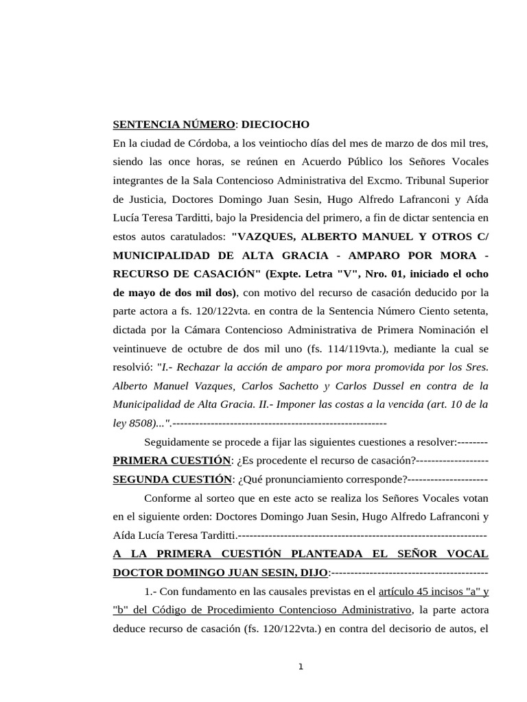 S 018 2003 Vazques Alberto Manuel y Otros | PDF | Constitución | Esfera pública