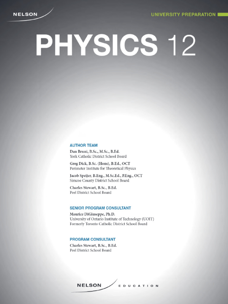 Nelson Physics 12 | PDF