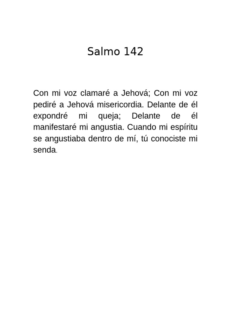 Salmo 142 | PDF