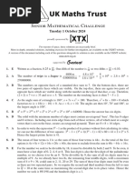 SMC 2024 Questions and Solutions-1 | PDF | Area | Perpendicular