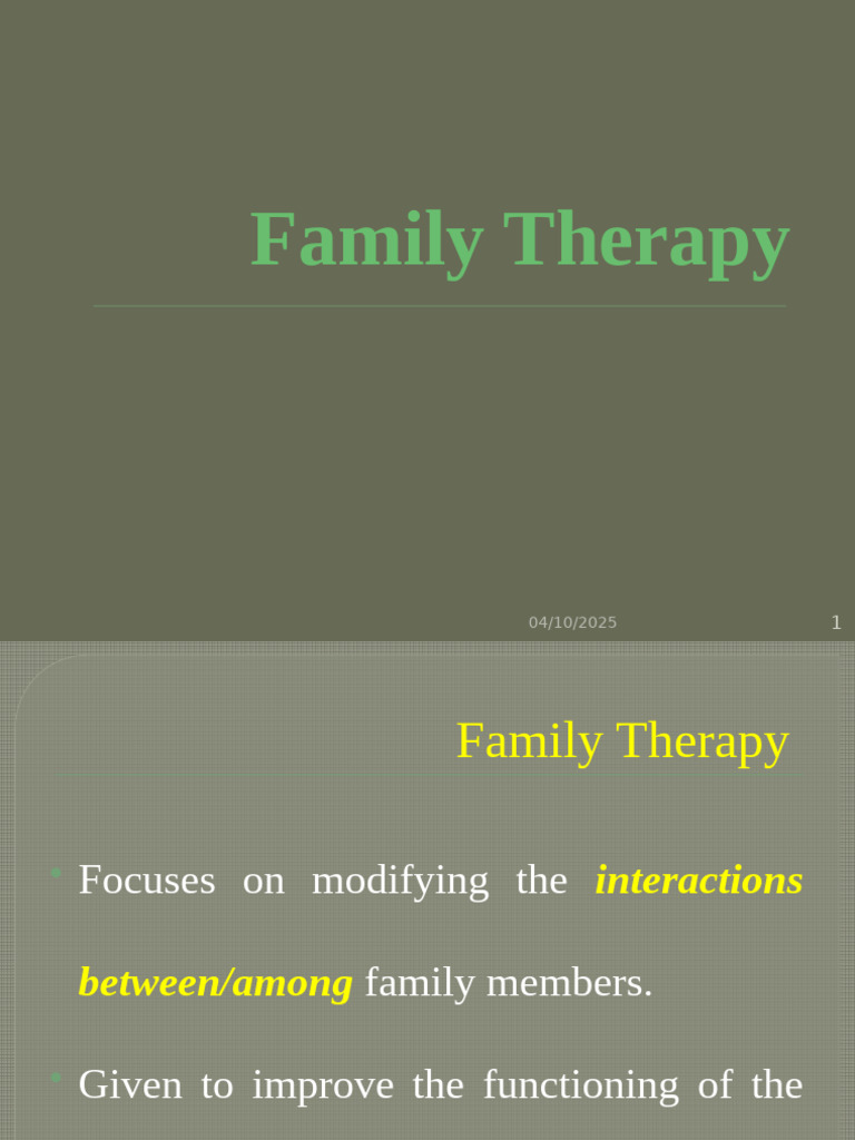 5 Family therapy | PDF | Family Therapy | Psychotherapy
