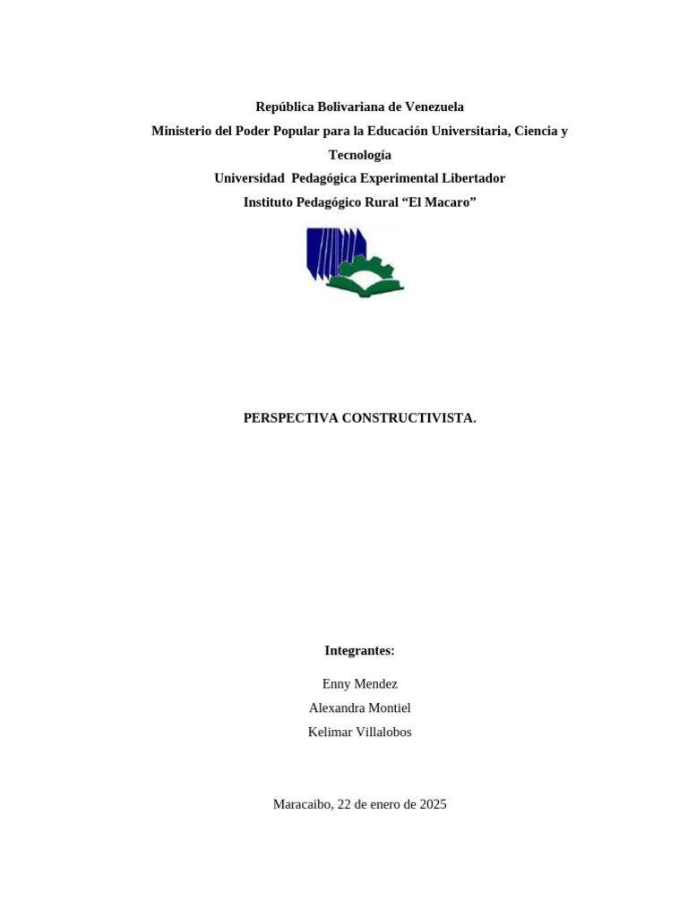 Perspectiva Constructivista | PDF | Aprendizaje | Constructivismo (filosofía de la educación)