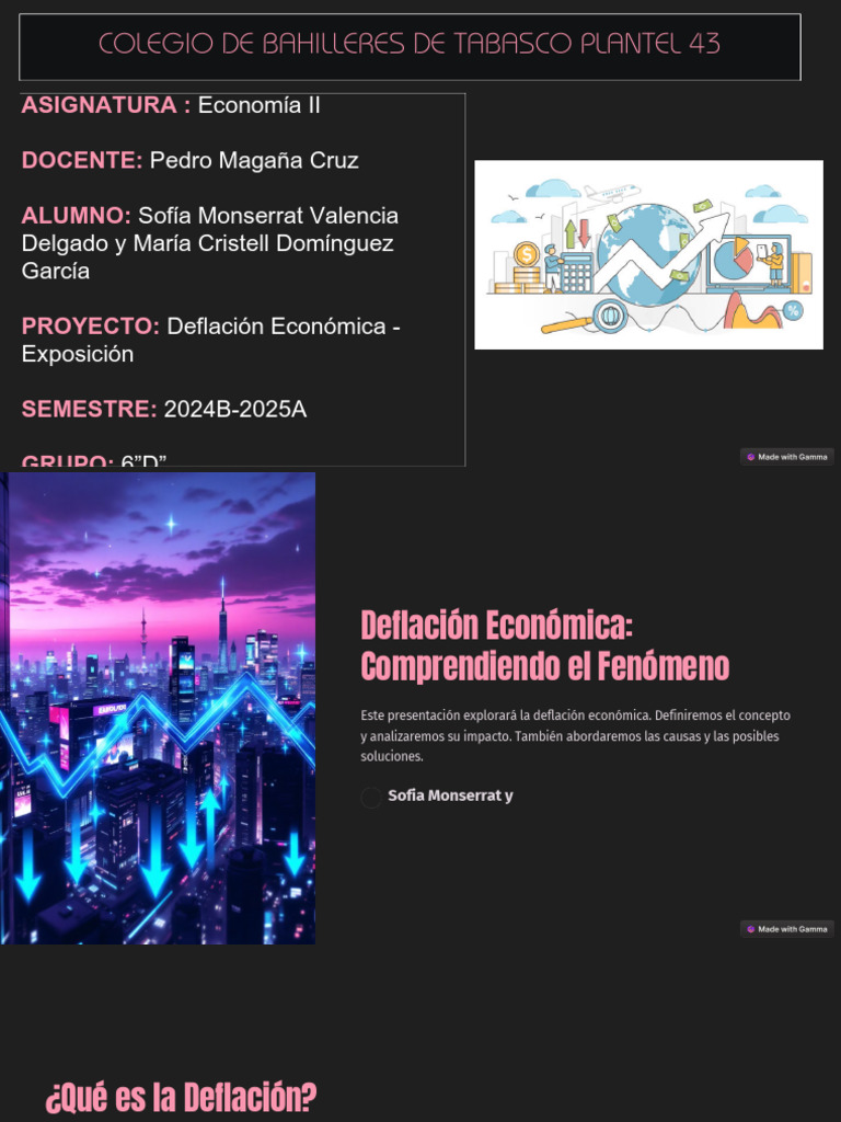 6D-SMVD-Deflacion Economica Expo - PPTX - 20250331 - 194632 - 0000 | PDF | Deflación | Dinero