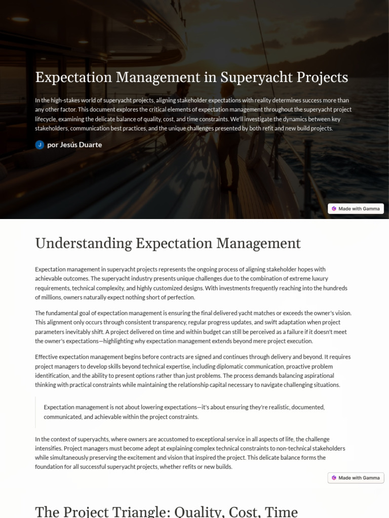 Expectation Management in Superyacht Projects | PDF | Project ...