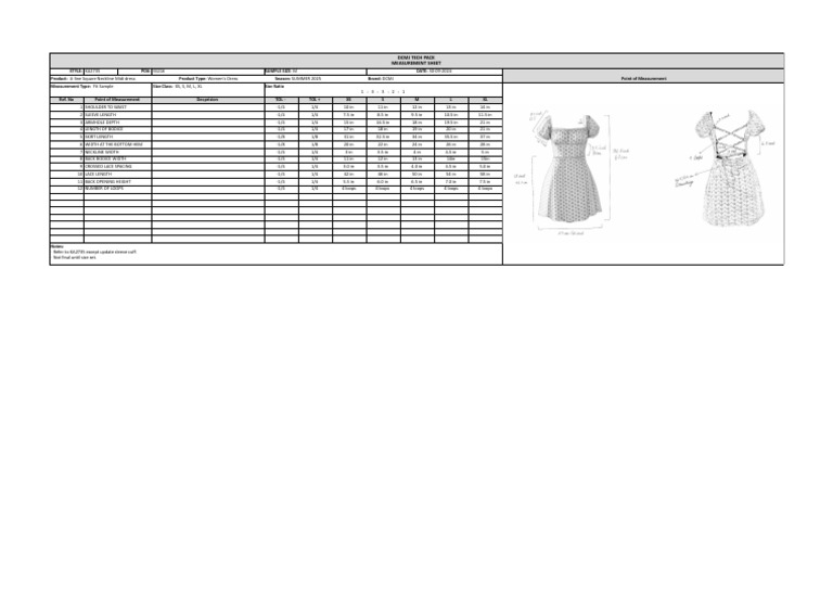AEM Jury Spreadsheet - MEASUREMENT | PDF | Dress | Aesthetics