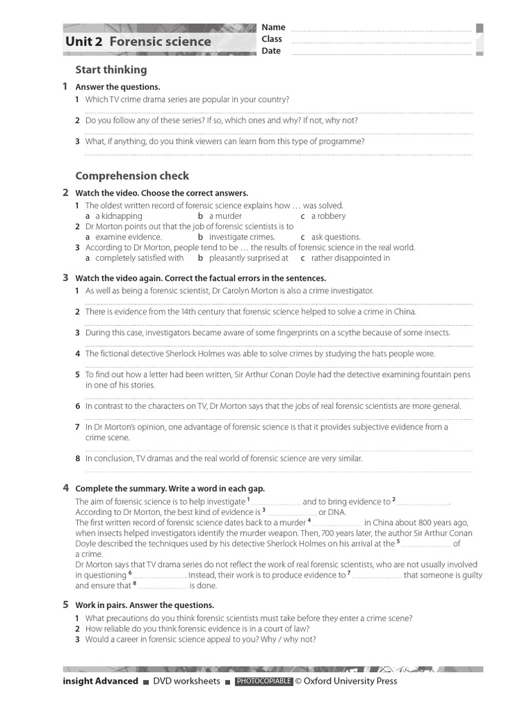 Forensic Science Insights and Activities | PDF | Forensic Science ...
