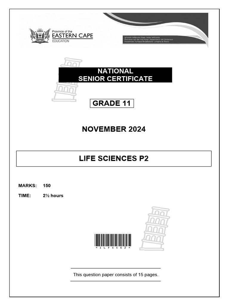 EC Life Sciences Grade 11 November 2024 P2 and Memo | PDF | Pollination ...