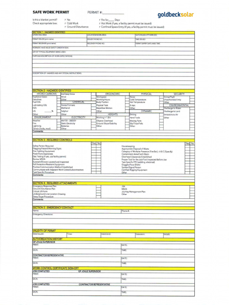 Blank safe Permit | PDF