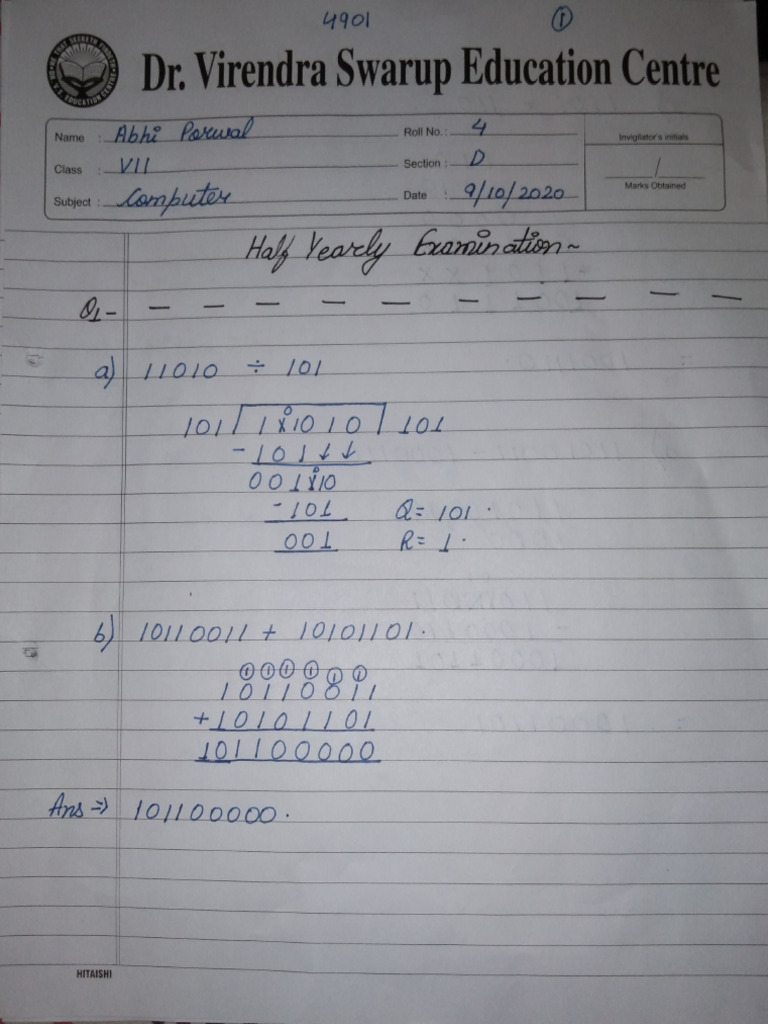 7D - 4 - Abhi Porwal - 4901 - Computer | PDF