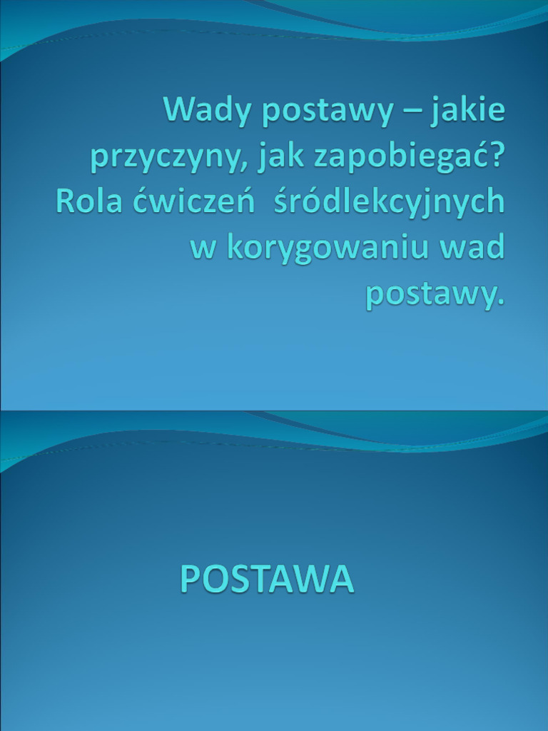 Wady Postawy | PDF