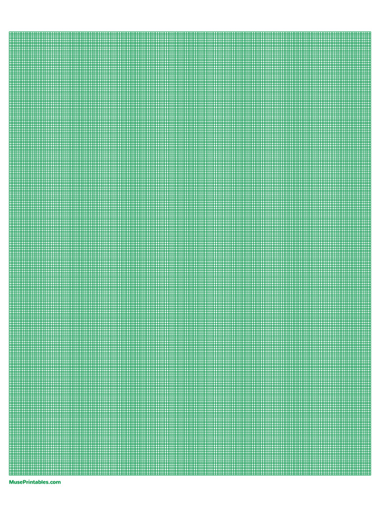 10 Squares Per CM Green Graph Paper A4 | PDF
