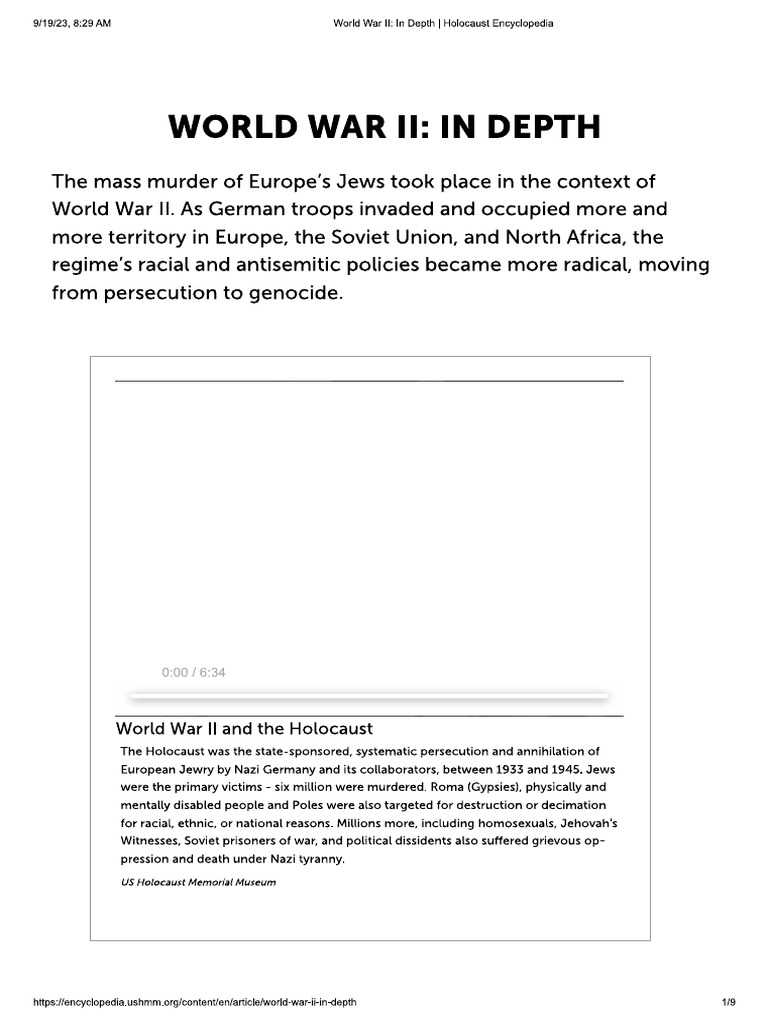 World War 2 Deepth Study | PDF