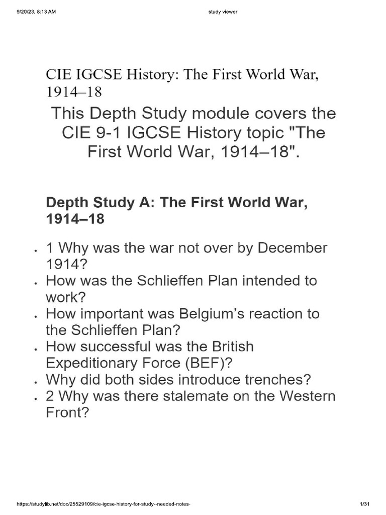 World War 1 | PDF