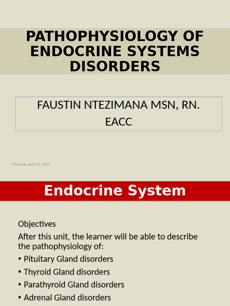 Pathophysiology of Endocrine | PDF | Adrenal Gland | Diabetes