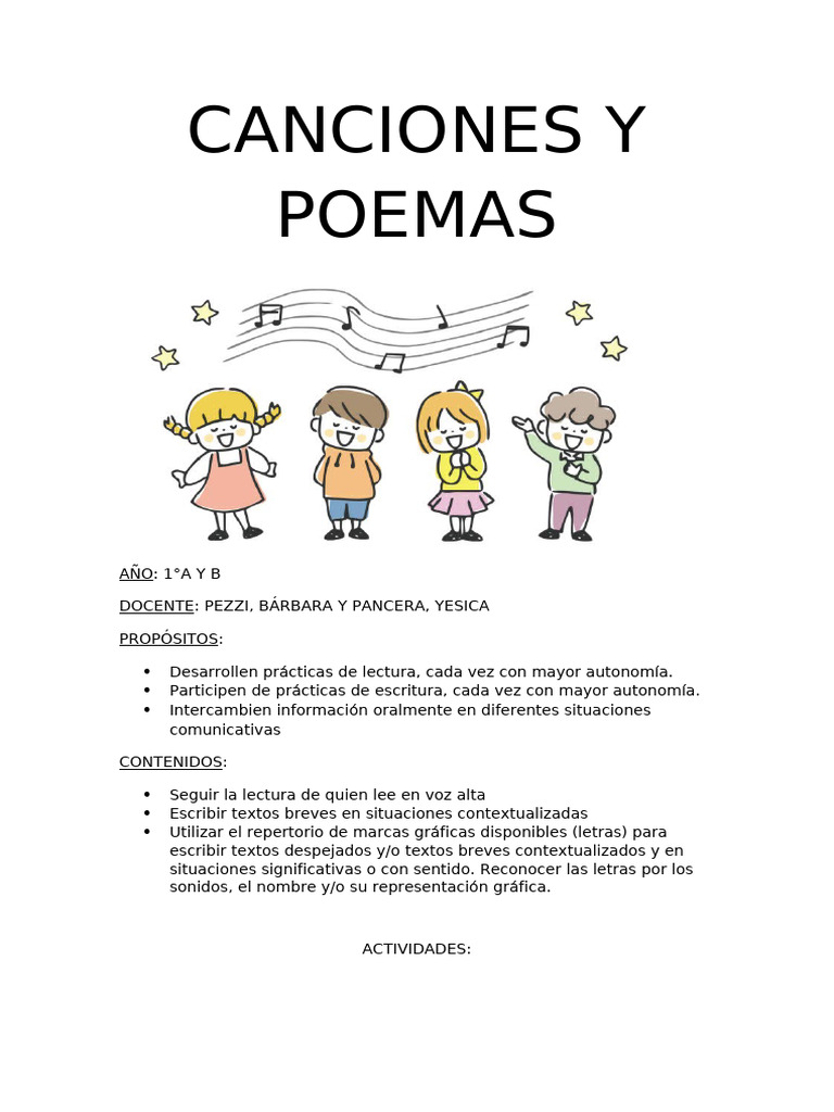 Poemas y Canciones | PDF | Canciones