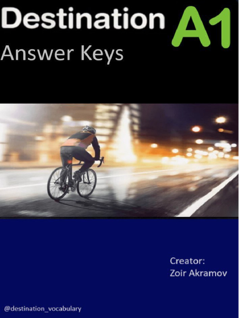 Destination A1. Answer Keys | PDF