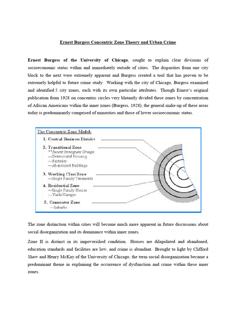 Lecture - 3 - Ernest Burgess Concentric Zone Theory | PDF | Deviance (Sociology) | Social Psychology