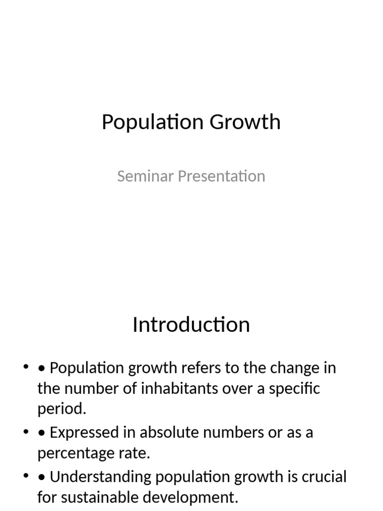 Understanding Population Growth Trends | PDF